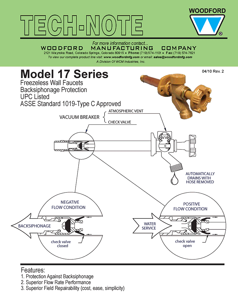 Woodford Model 17 Freezeless Faucet